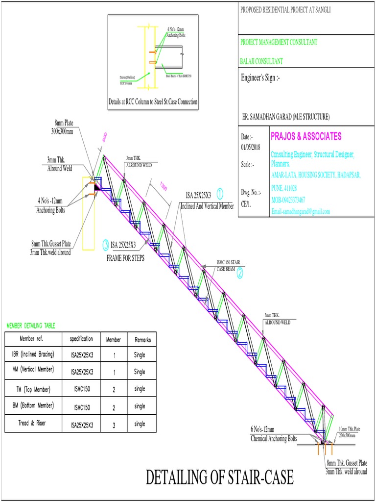 Steel Staircase | PDF | Stairs | Components
