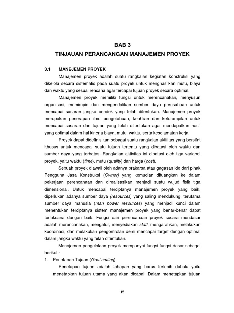 Contoh Laporan KP (Manajemen Proyek) | PDF