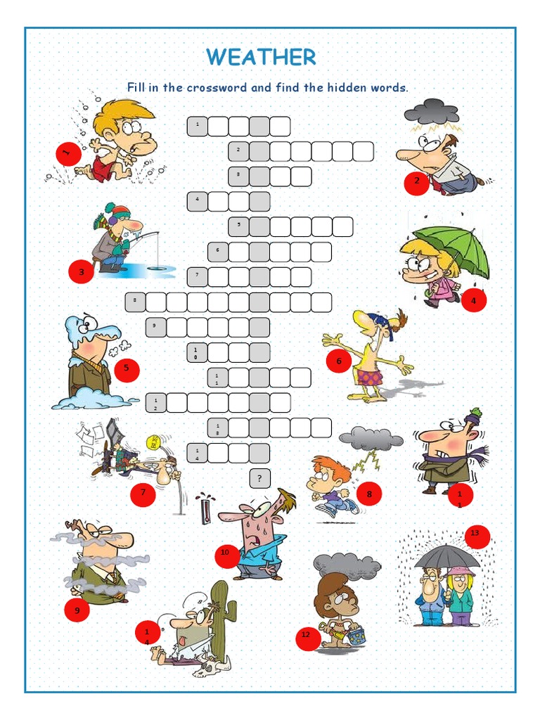 Weather Crossword Puzzle Crosswords Fun Activities Games Games ...