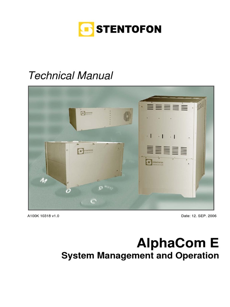 AlphaCom E - System Management and Operation | PDF | Session Initiation ...
