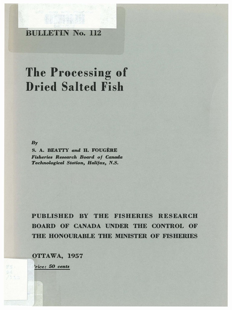 The Processing of Dried Salted Fish | PDF | Sodium Chloride | Solubility