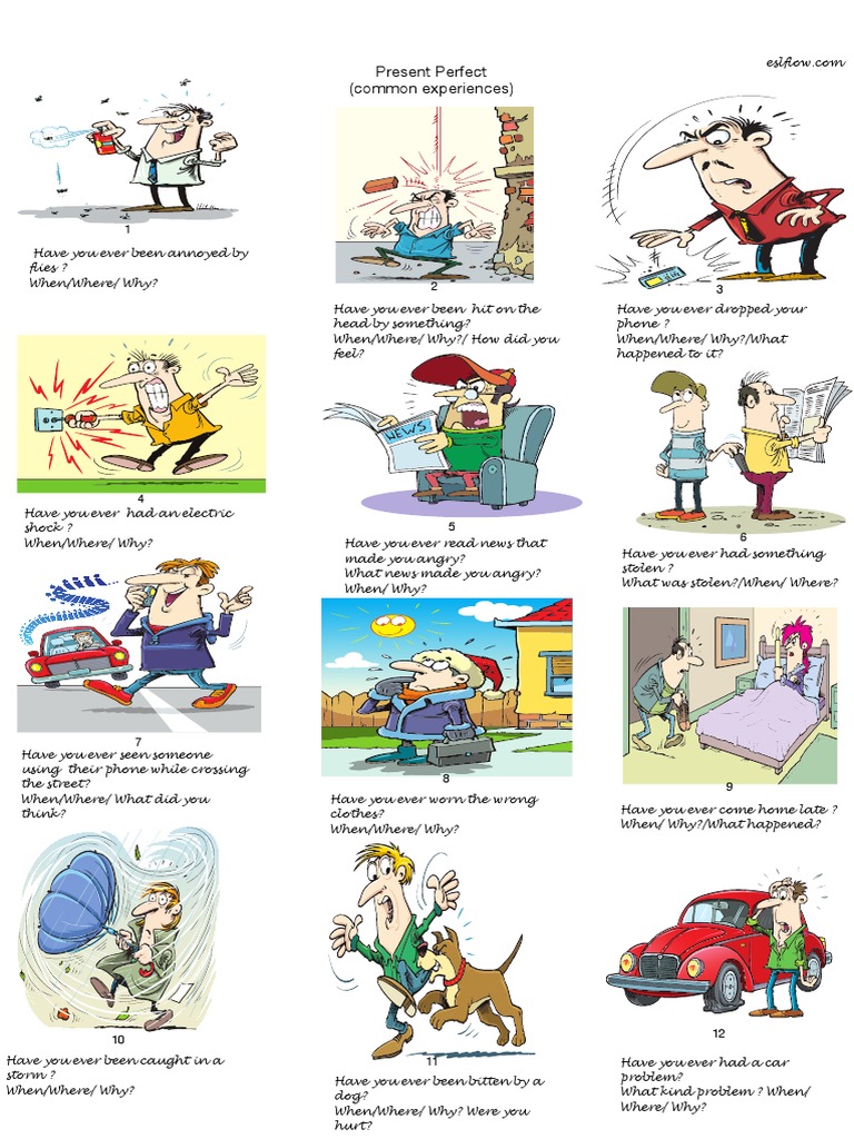 Present Perfect - Common Experiences Red PDF | PDF