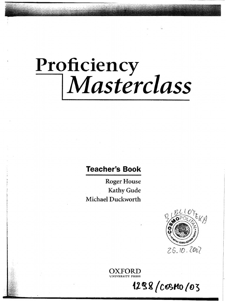 Proficiency Masterclass Teacher's Book PDF | PDF