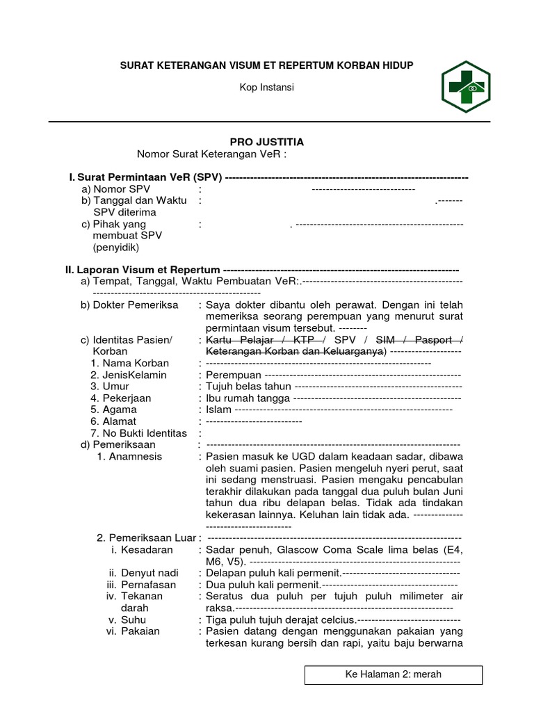 Visum Et Repertum Korban Hidup | PDF | Griya & Taman | Komputer