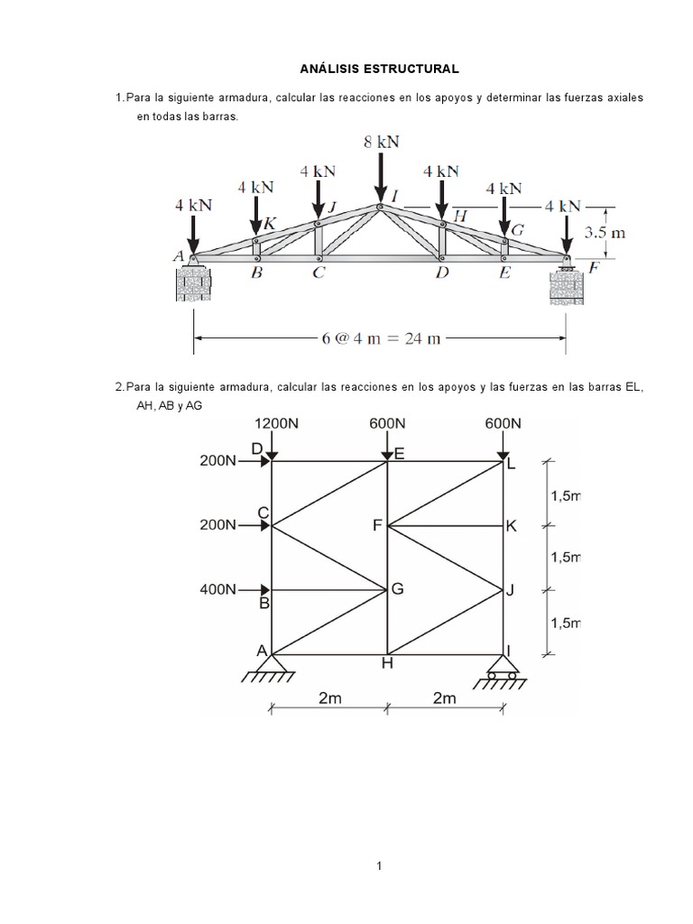 Ejercicios 1 | Descargar gratis PDF | Ingeniería mecánica | Ingeniería estructural