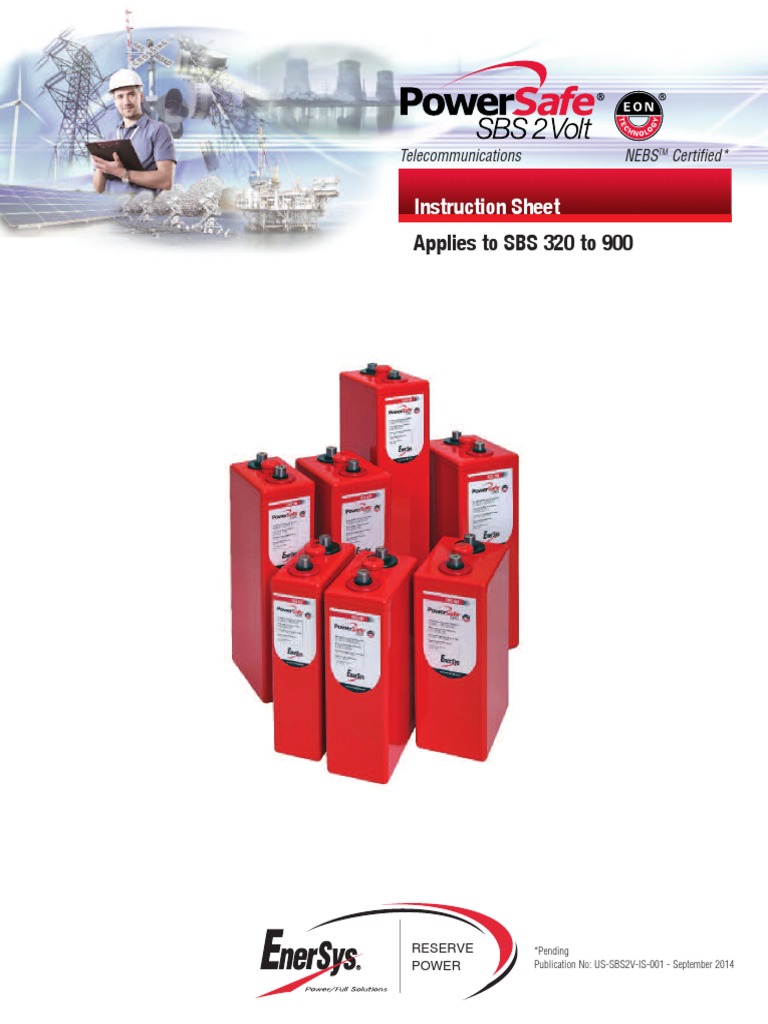 Instruction Sheet: Applies To SBS 320 To 900 | PDF | Battery ...