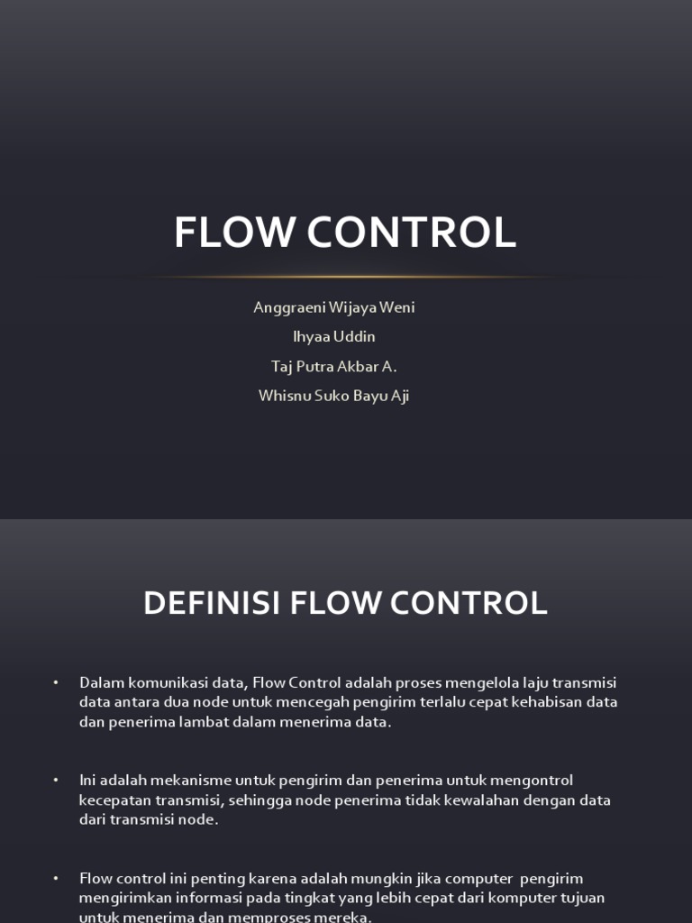 Teknik Flow Control: Stop and Wait vs Sliding Window | PDF