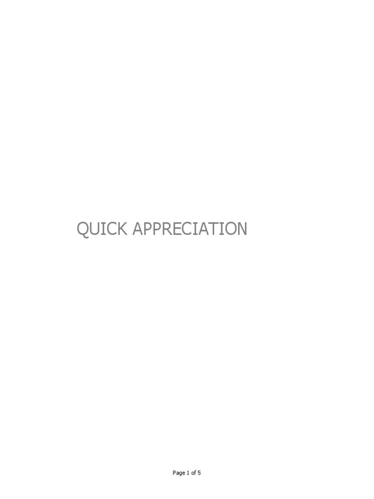 Quick Appreciation Program Overview | PDF | Goal | Motivation
