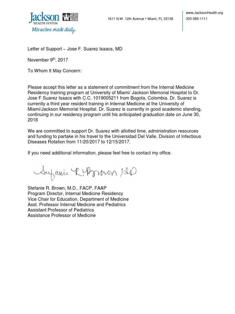 Letter of Support - Dr. Jose Suarez PDF | PDF