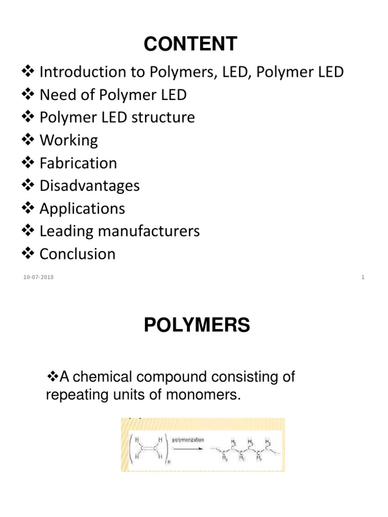 Polymer Led | Oled | Light Emitting Diode