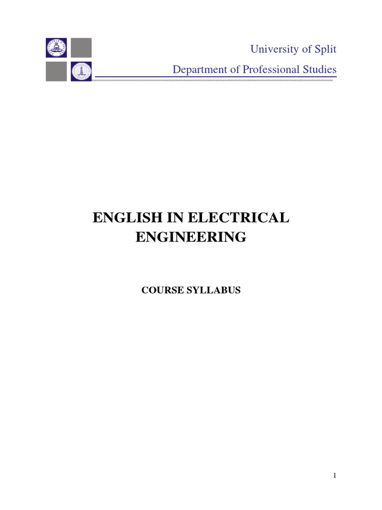 English in Electrical Engineering | PDF | Electricity | Classical ...