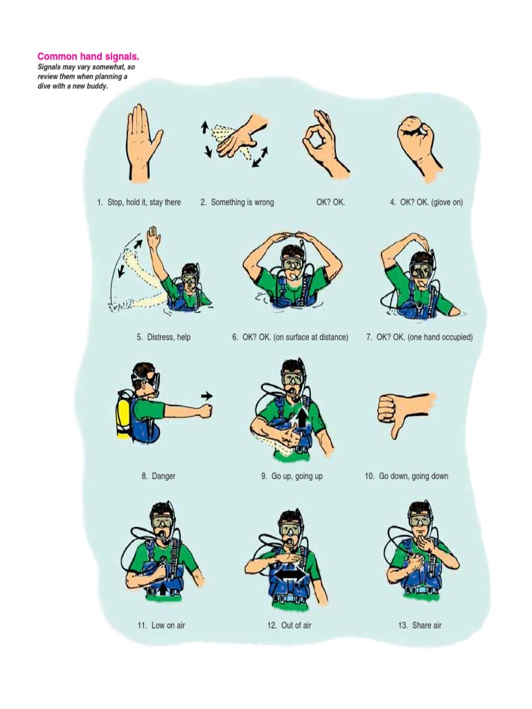 Scuba Hand Signals | PDF