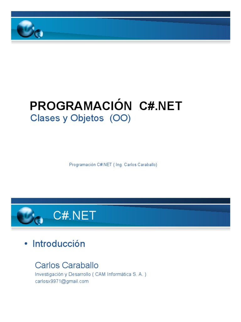 Clases y Objetos en C#.NET | PDF | C Sharp (lenguaje de programación ...