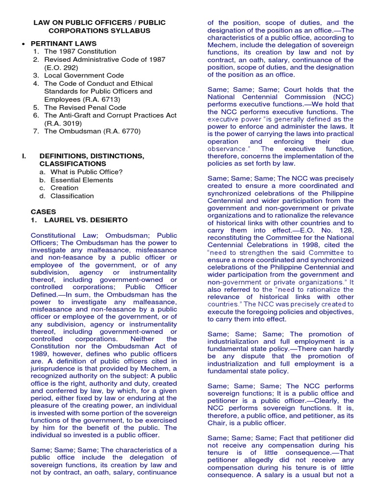 Syllabus With Cases First Set Scra | PDF | United States Congress ...