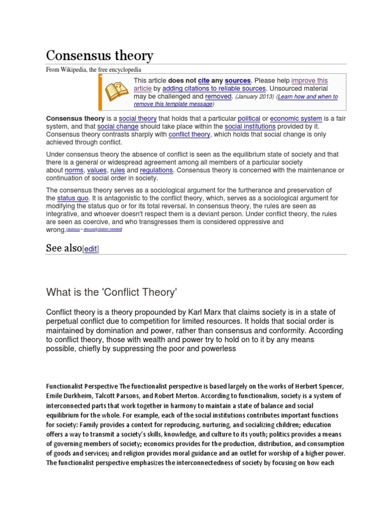 Consensus Theory | PDF | Scientific Theories | Cognitive Science