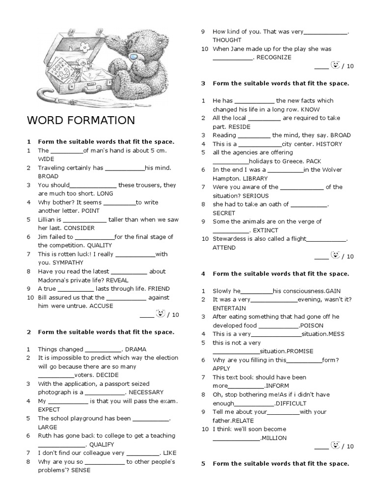 Word Formation 1 | PDF