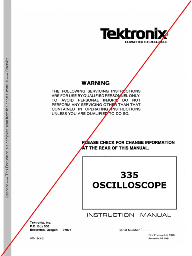 Oscilloscope Manual Scan Document | PDF