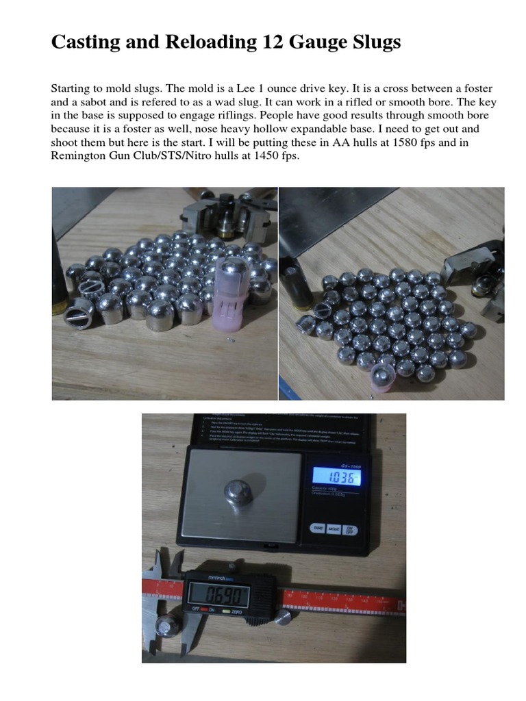 Optimizing Loads for Accuracy with Wad Slugs in a Smoothbore Shotgun ...