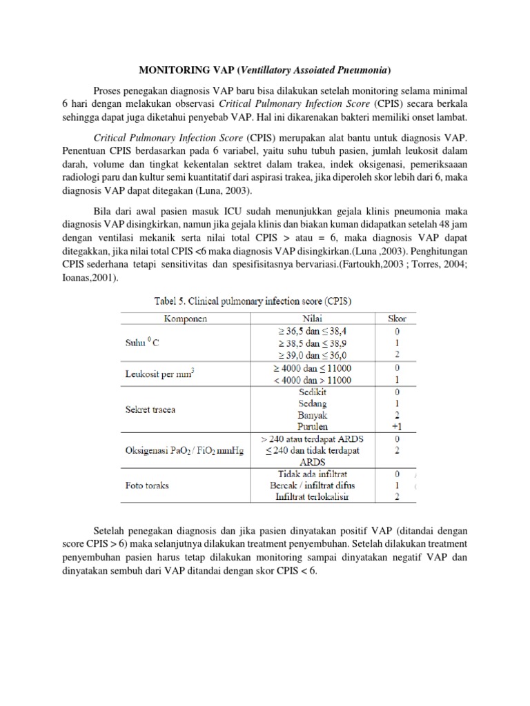 Monitoring Vap | PDF