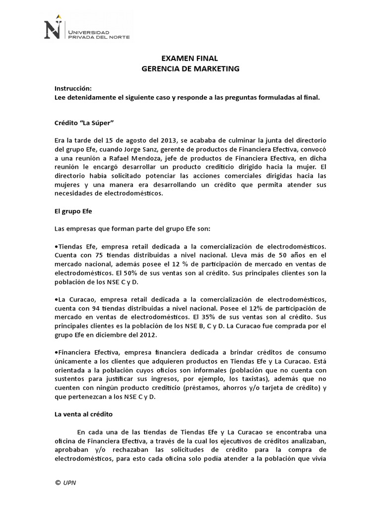 Examen Final GEMAR | PDF | Business | Economias