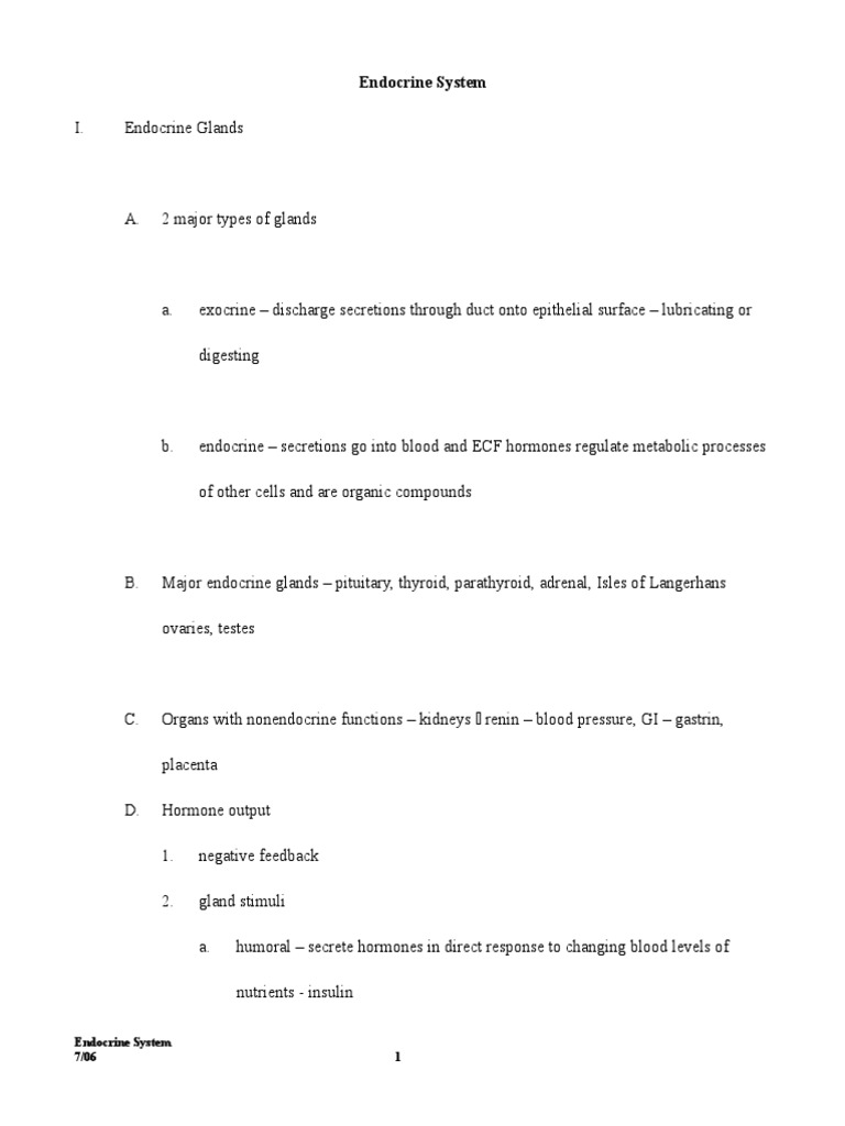 Endocrine System | PDF | Endocrine System | Hormone