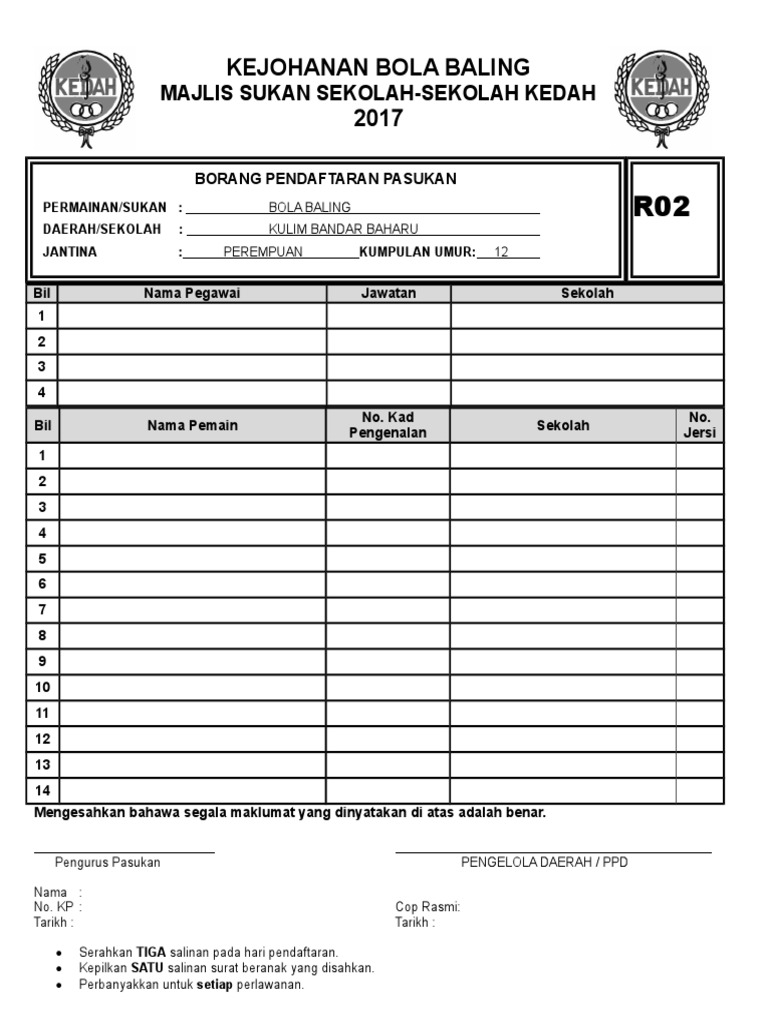 Borang Pendaftaran (REN) D.R02 | PDF