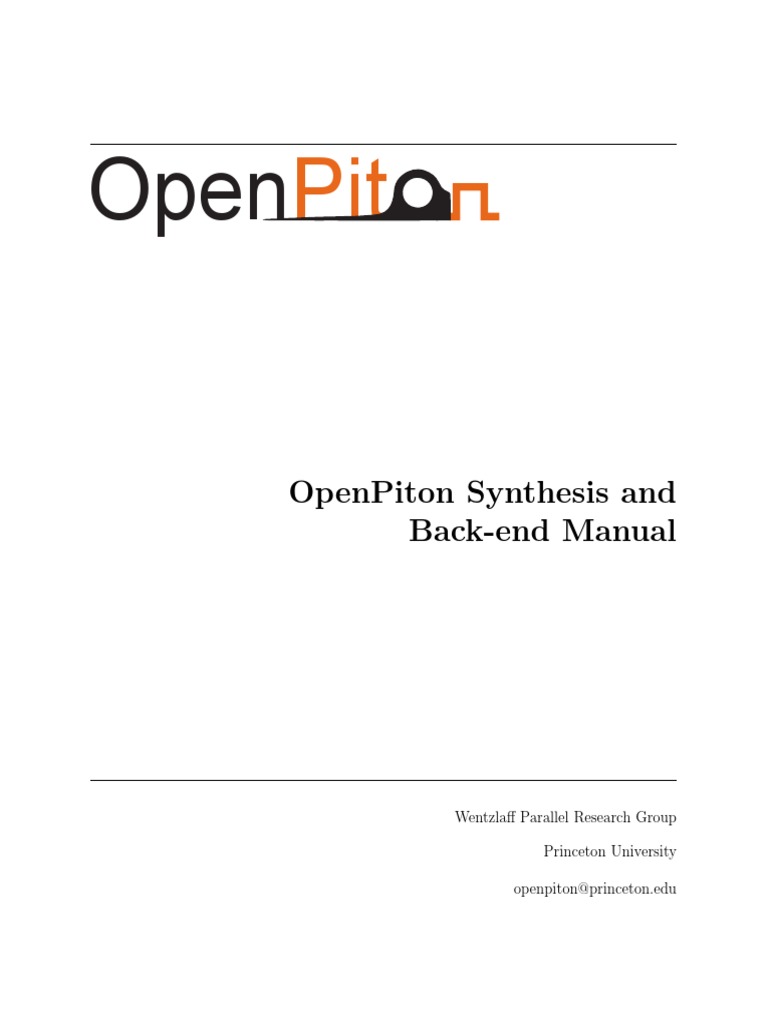 OpenPiton System Block Manual | PDF | Electronic Design | Electronic Design Automation