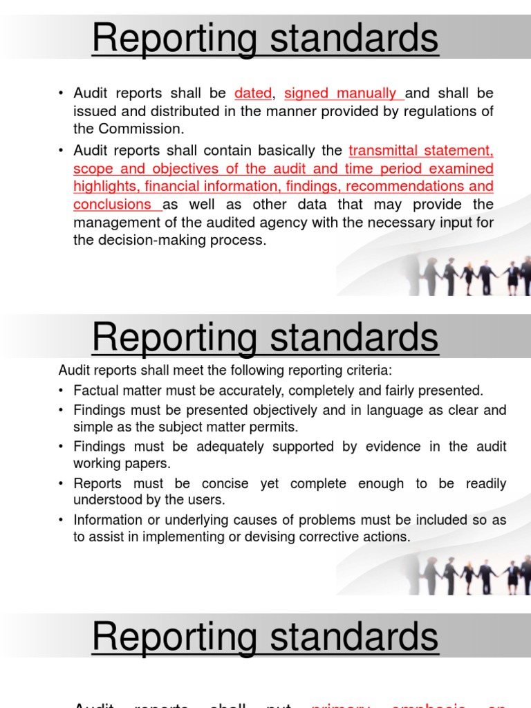 Comprehensive Audit Reporting Standards | PDF | Audit | Auditor's Report
