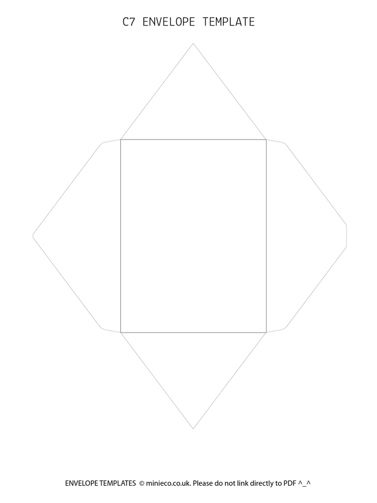 C7 Envelope Template: ENVELOPE TEMPLATES © Minieco - Co.uk. Please Do ...