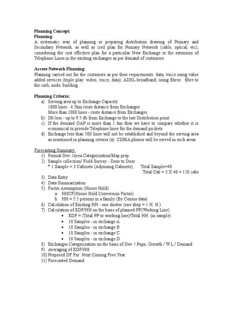 Telecom Network Planning Guide | PDF