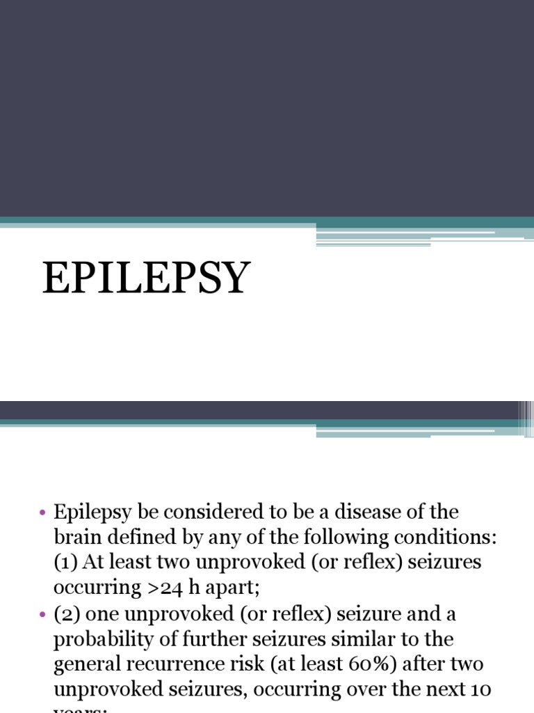 Epilepsy ppt | Epilepsy | Neurological Disorders