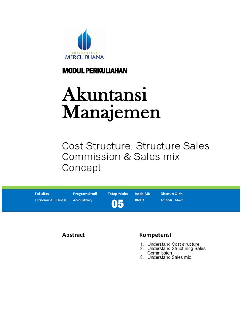 Modul Akuntansi Manajemen (TM5) | PDF | Market (Economics) | Business Economics