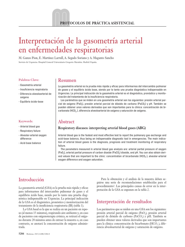 Interpretacion de AGA.pdf | Fisiología | Respiración