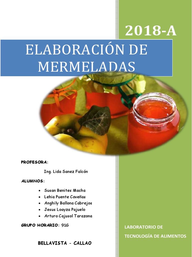Elaboración de Mermeladas | PDF | Química | Alimentos
