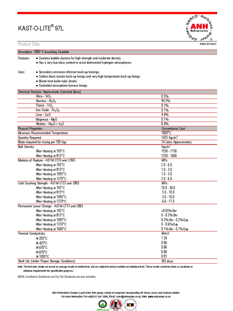 Kast O Lite 97 L - Datasheet | PDF | Building Materials | Nature