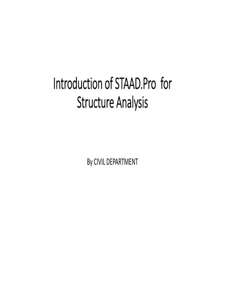 Training Staad Pro | PDF | Structural Analysis | Graphical User Interfaces