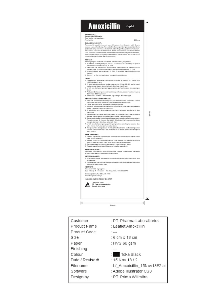 Leaflet Amoxicillin | PDF