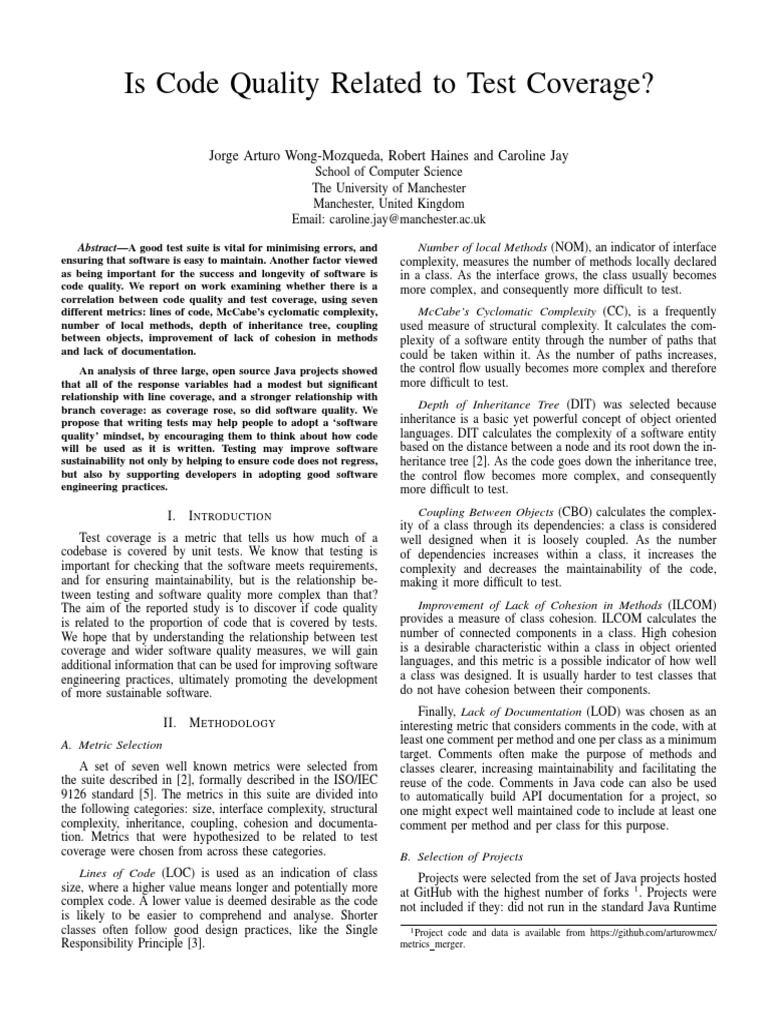 Testing May Improve Software Quality by Encouraging Good Software ...