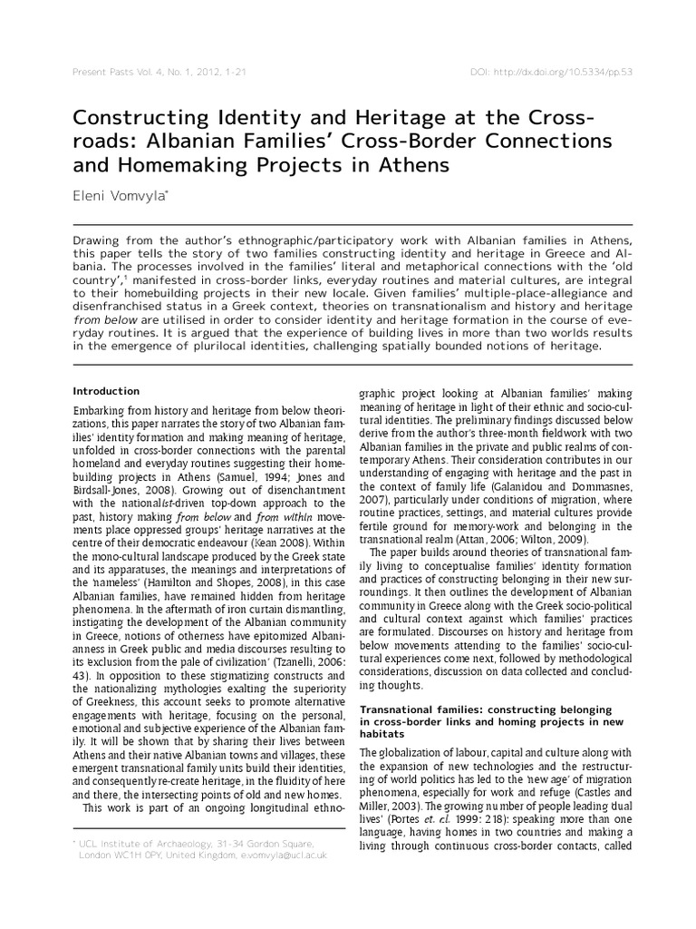 Constructing Identity | PDF | Ethnography | Family