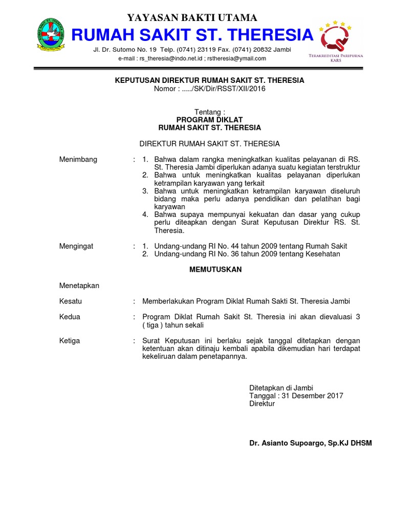 SK Program Diklat | PDF