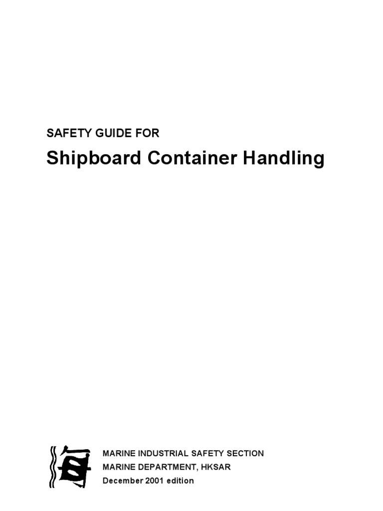 Shipboard Container Handling: Safety Guide For | PDF | Science ...