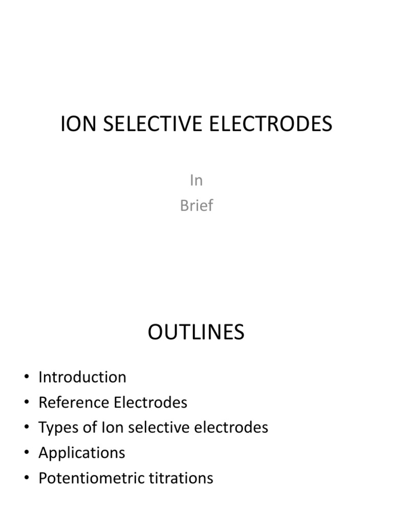 Ion Selective Electrodes | PDF | Ph | Hydroxide