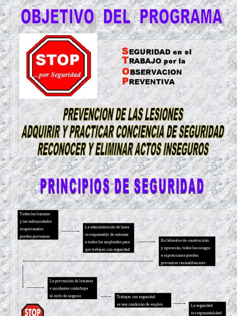 Programa STOP para Seguridad Laboral | PDF