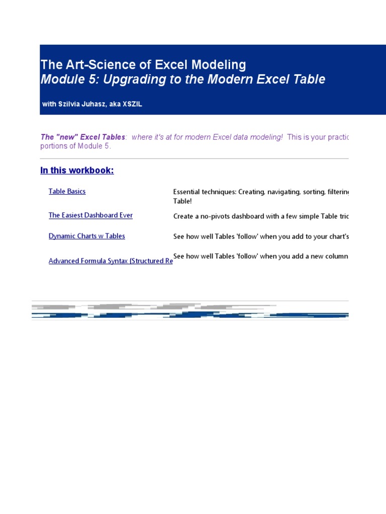 Upgrading to Modern Excel Tables: An Overview of the Key Features and ...