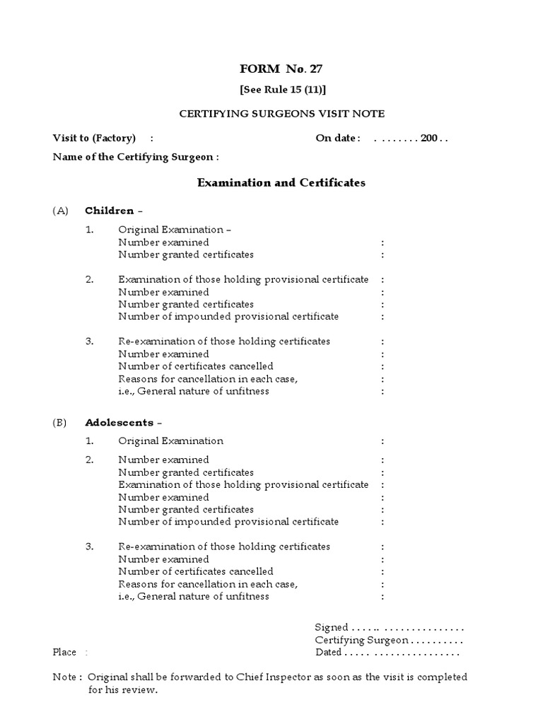FORM No 27 | PDF | Government Information | Government