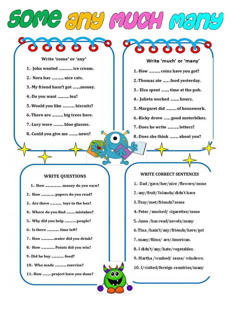 Some Any Much Many | PDF