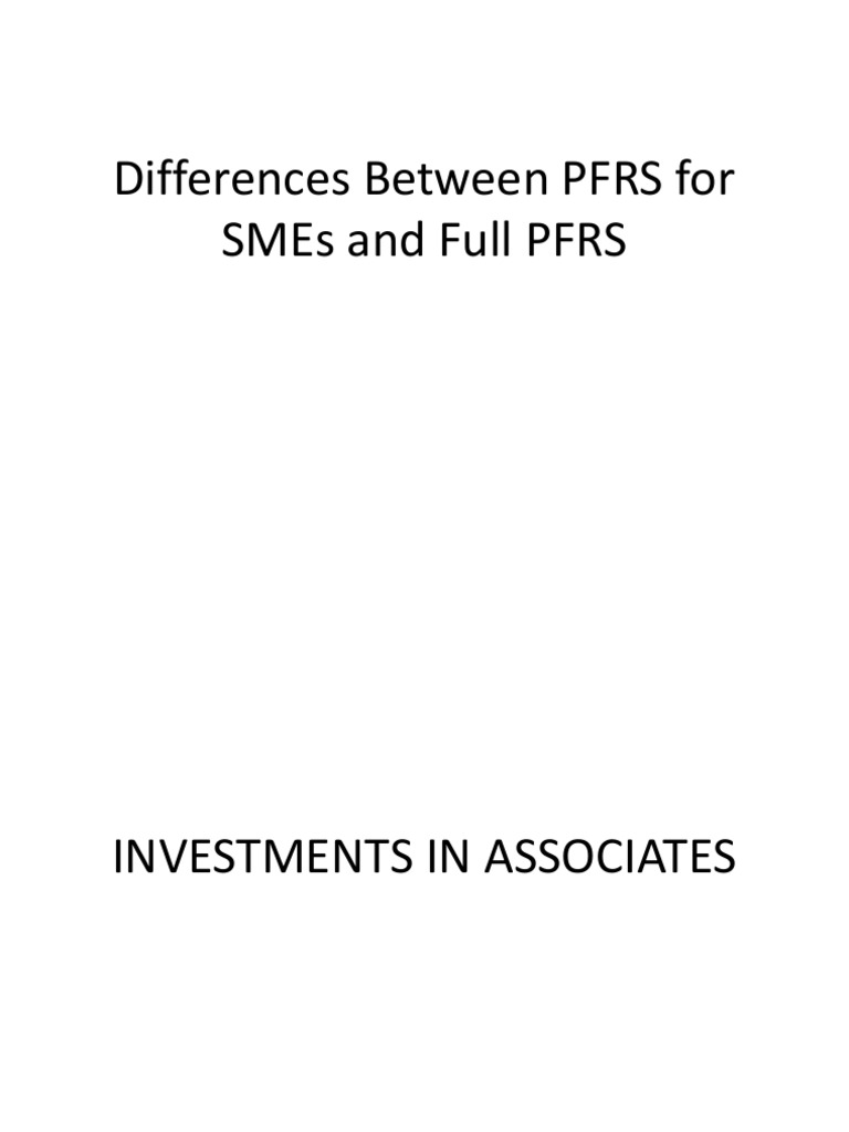 Differences Between Pfrs For Smes and Full Pfrs | Download Free PDF ...