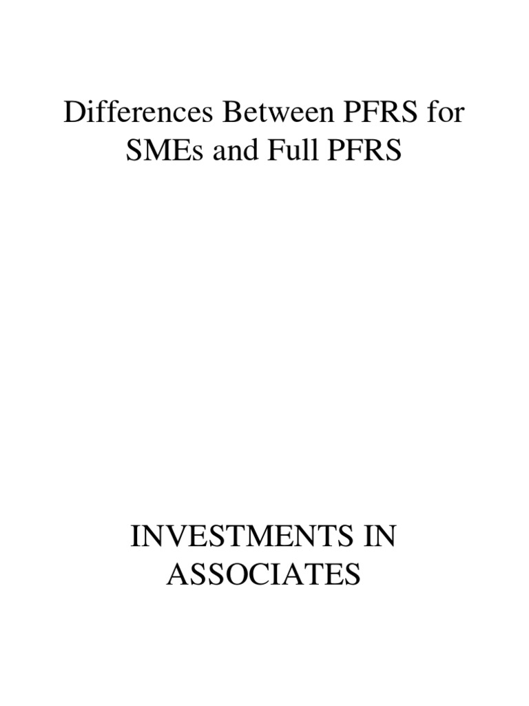 Differences Between Pfrs For Smes and Full Pfrs | PDF | Goodwill ...