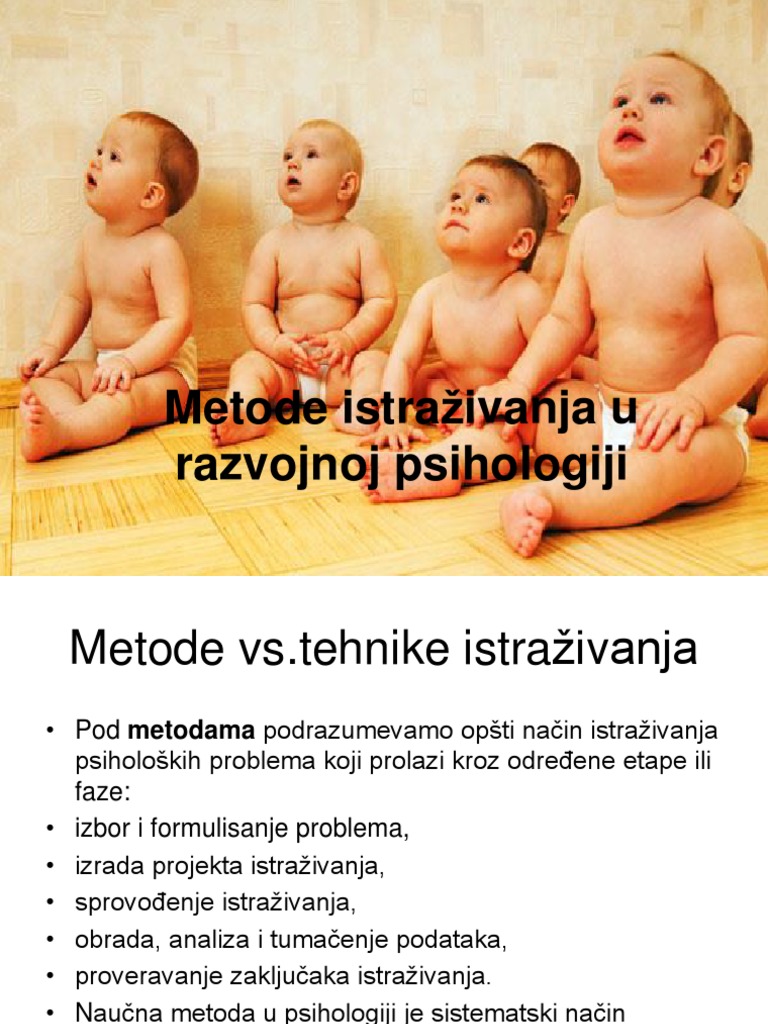 4 Metode Istrazivanja U Razvojnoj Psihologiji | PDF