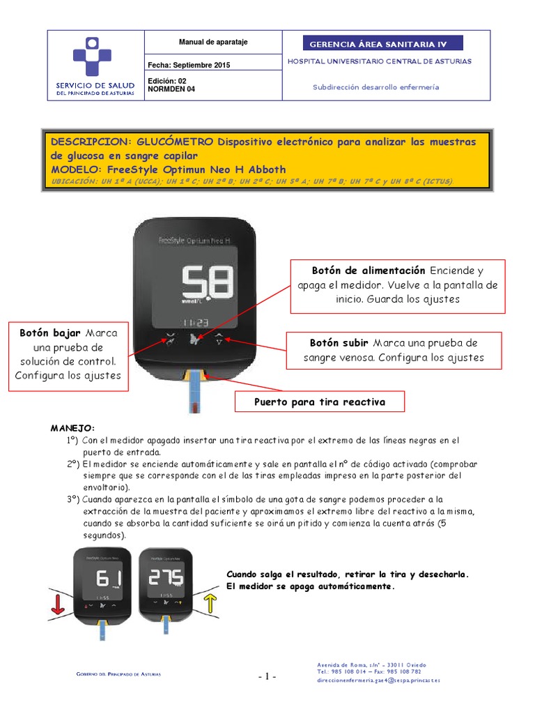 Glucometro FreeStyle Optium Neo H | Medicina CLINICA | Medicina